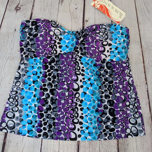 tropical Honey | Swim | Tropical Honey Strapless Bathing Suit Top ...